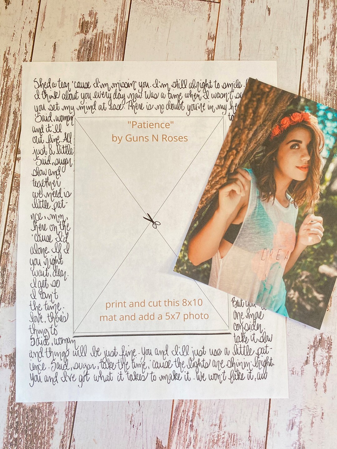 Guns N Roses Song Lyrics Print, Guns N Roses Lyrics, Wedding Song Gift ...