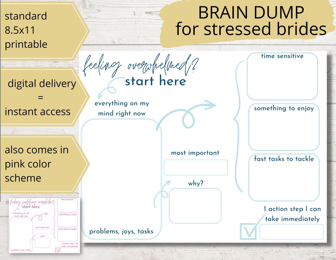 Wedding Planner Printable, ADHD Planner for Brides, Printable Wedding ...