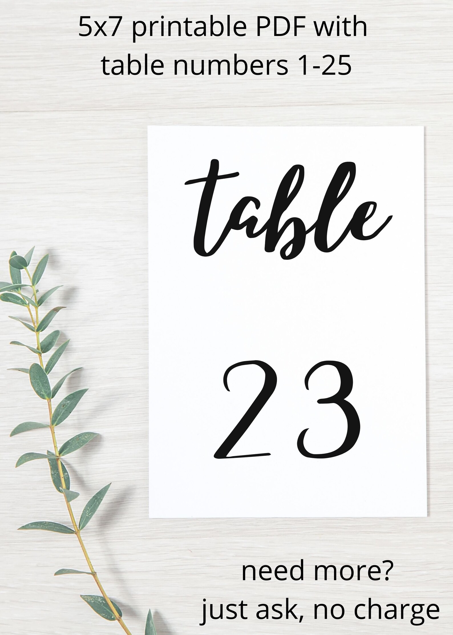 Printable Table Numbers for Weddings and Parties Minimalist - Etsy