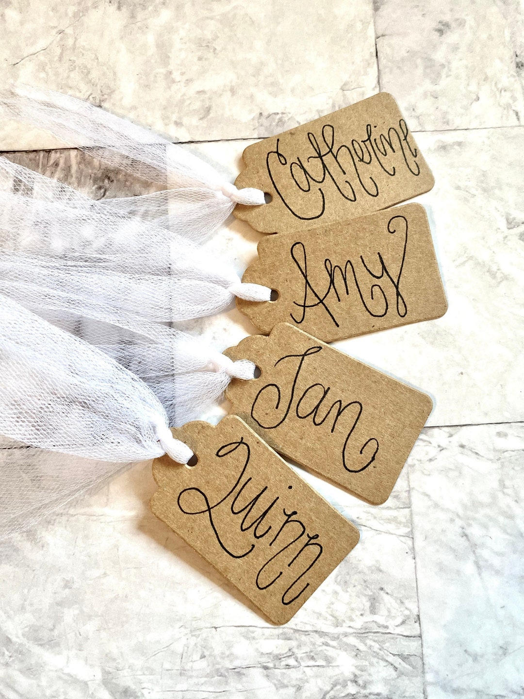 Kraft Tags, Custom Gift Tags, Personalized Name Tags Christmas, Wedding ...