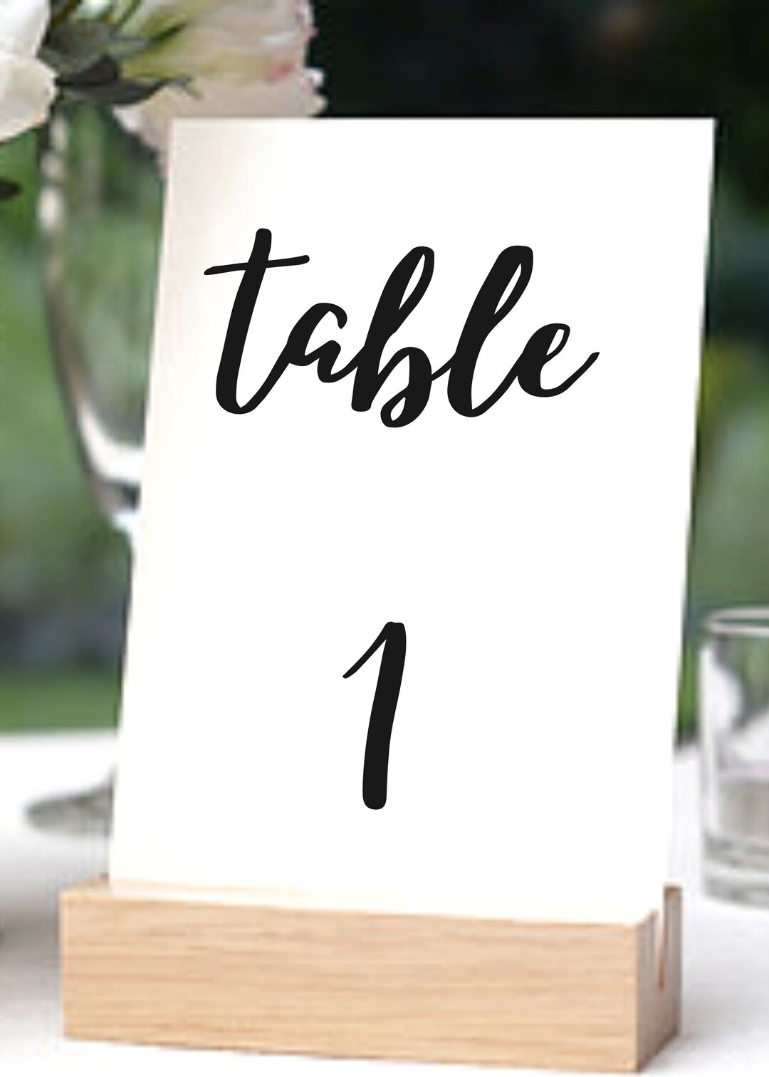 Printable Table Numbers for Weddings and Parties, Minimalist Simple 5x7 ...