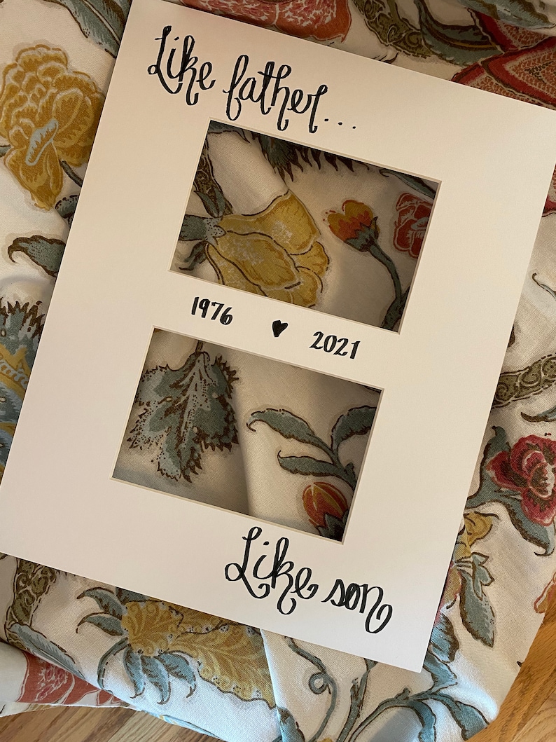 Custom Quote Personalized Double Photo Mat Hand-lettered With - Etsy