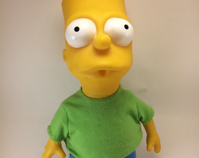Bart Simpson DOLL 1990 Really Rude Naughty Kid Smart Ass Green Short ...