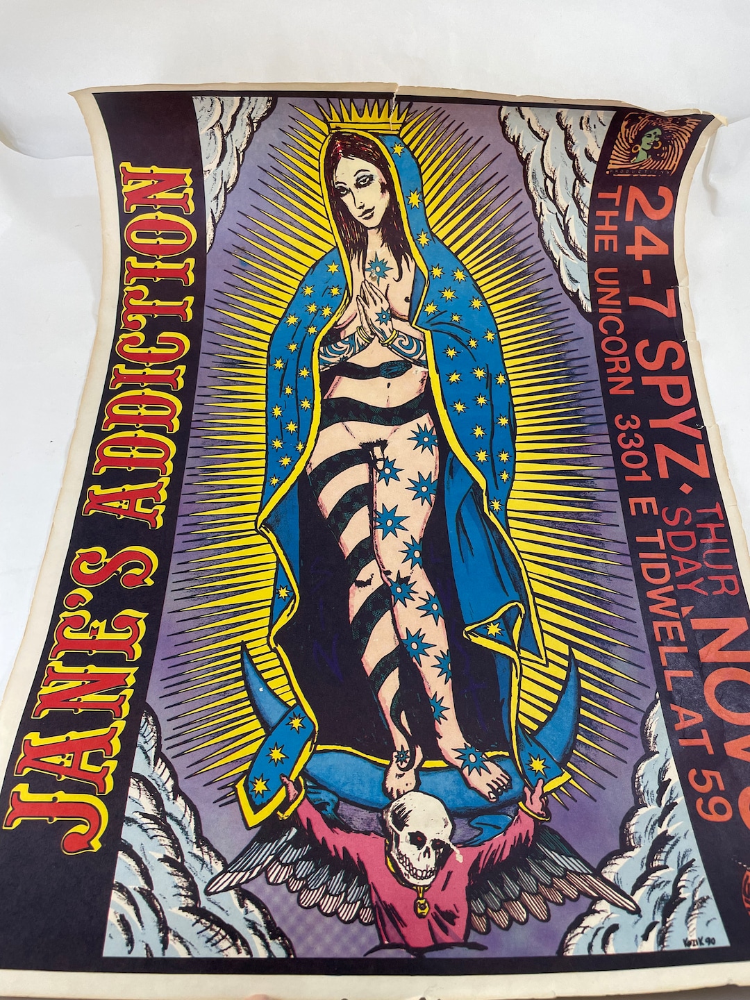 Frank Kozik Janes Addiction Trans Madonna Art Gig Poster 24 7 Spy the Unicorn AS IS Aged Vintage ...