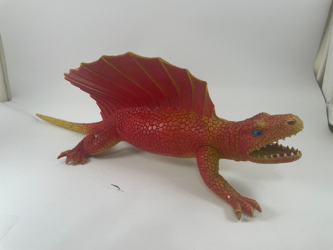 80s Edaphosaurus Dinosaur Plastic Hong Kong 15 Inches Long Large Back ...