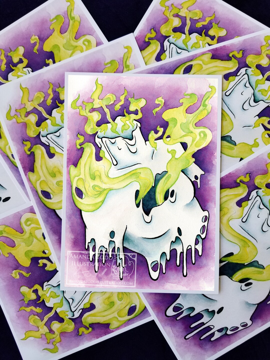 Smoke Mini Print Smoking Print Body Horror Drippy Weird Watercolor - Etsy