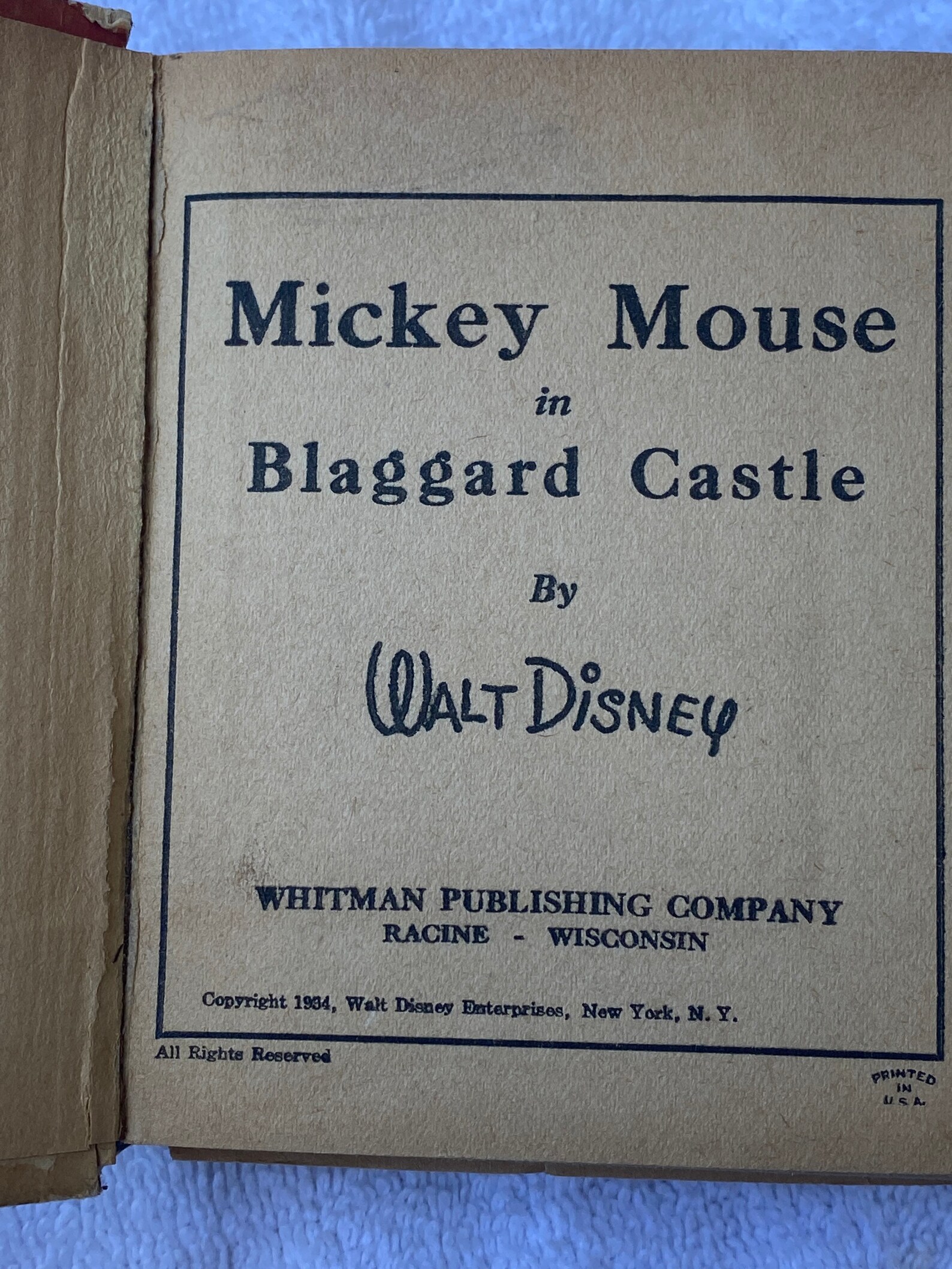 1934 Mickey Mouse in Blaggard Castle Walt Disney Big Little - Etsy