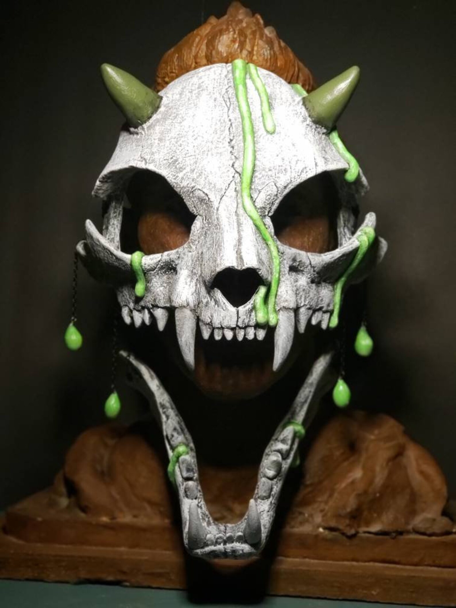 Demon Skull Mask and Lower Jaw Made to Order. by Oonacat - Etsy
