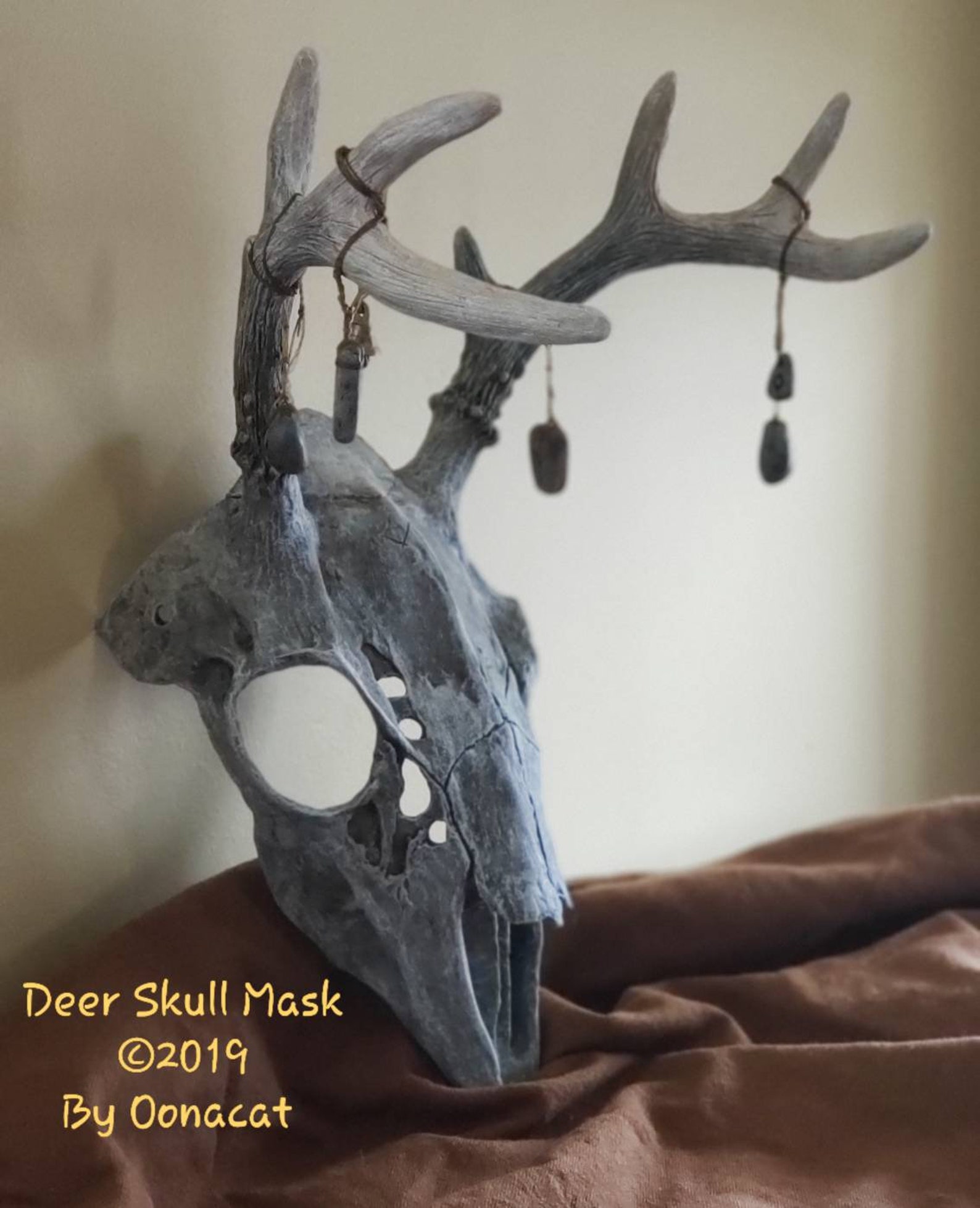 Deer Skull Mask With 4 Prong Antler Custom Made by Oonacat - Etsy