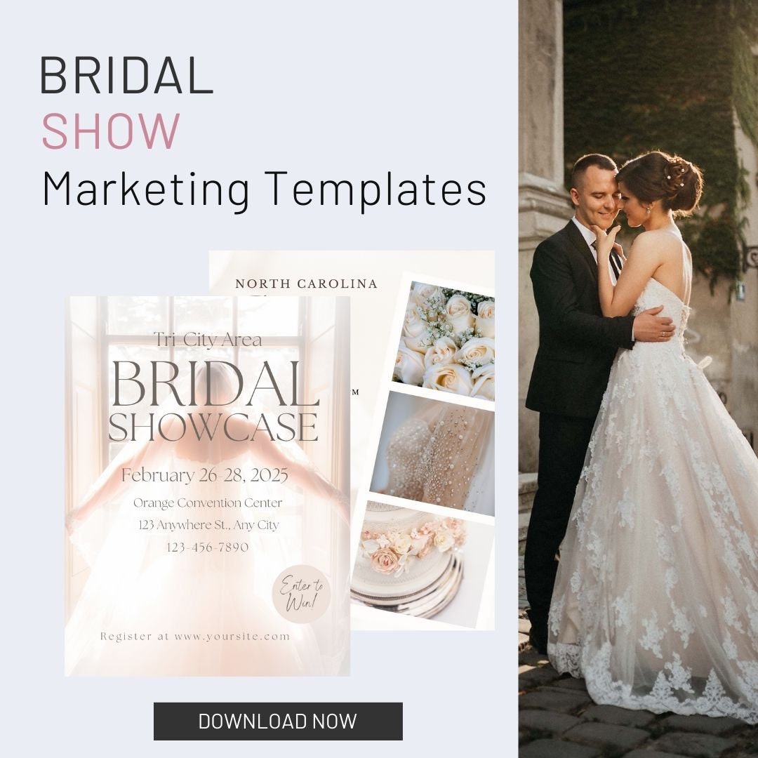Wedding Expo Flyer Bundle, Marketing for Bridal Shows, Editable ...