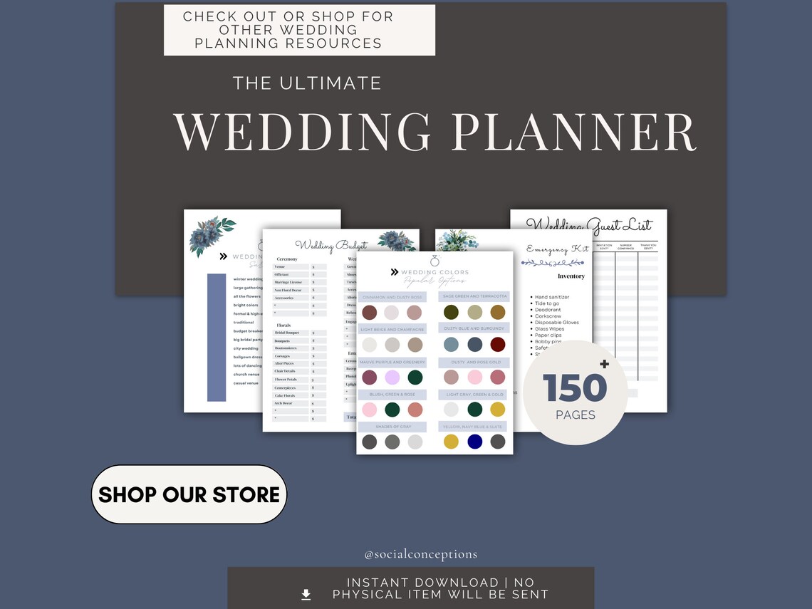 Detailed Wedding Reception Checklist, Day of Planner, Printable Canva ...