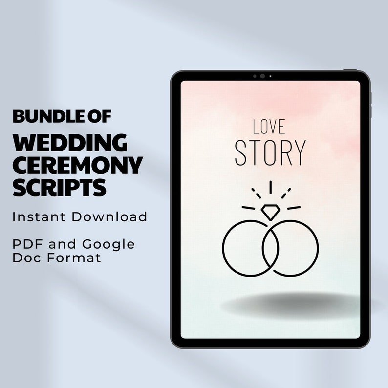 Bundle of Professional Ceremony Scripts Customize Your Wedding Vows for ...