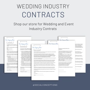 Officiant Contract Canva Template Printable and Editable Wedding ...