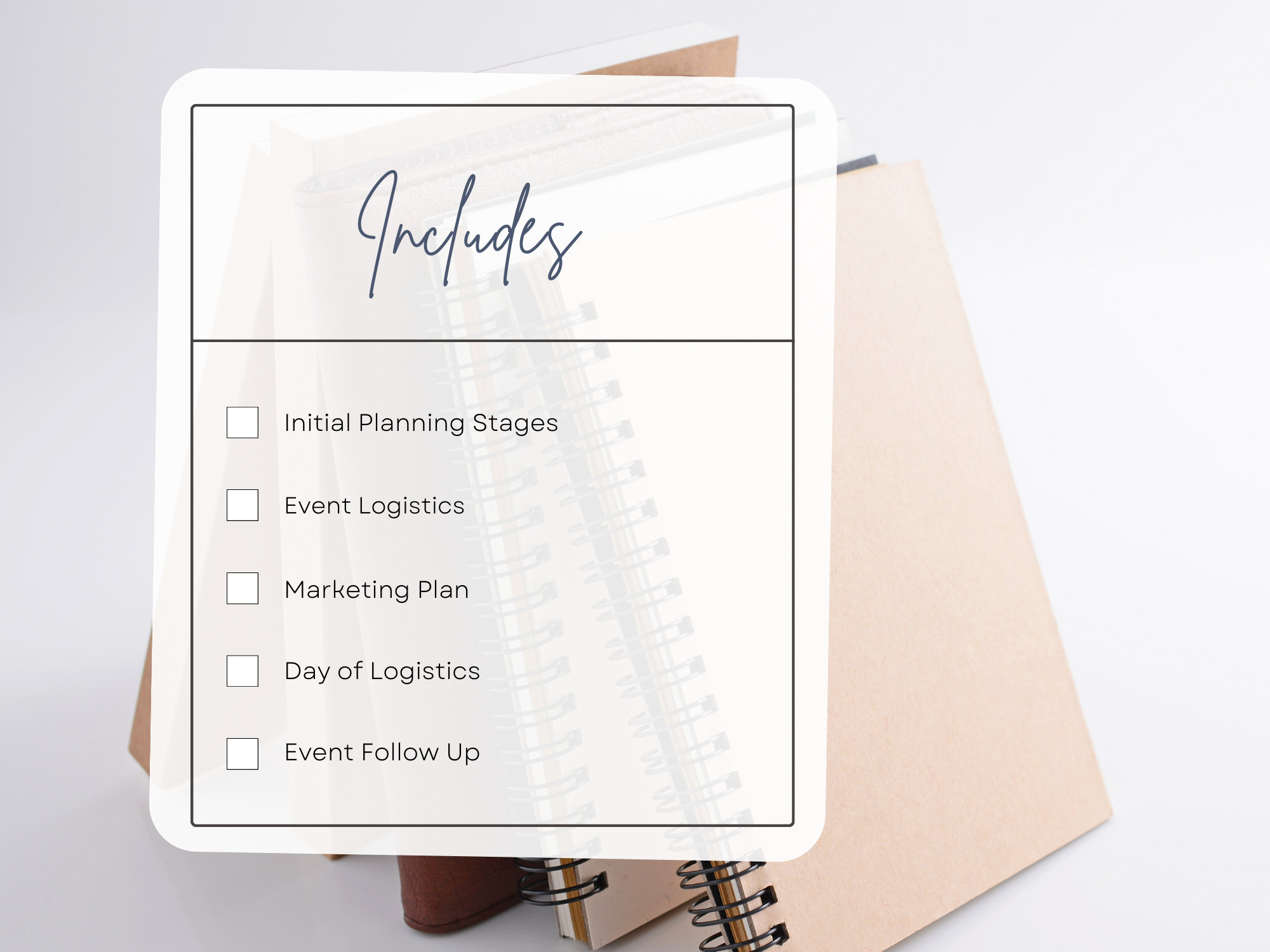 Event Planning Checklist Corporate and Non-profit Events Organizer and ...