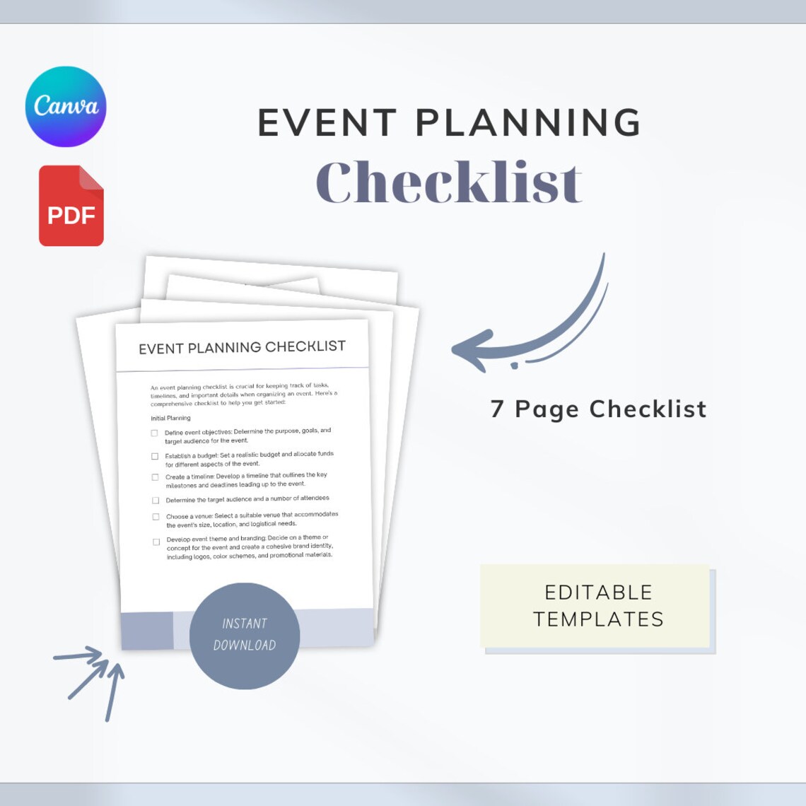 Event Planning Checklist Corporate and Non-profit Events Organizer and ...