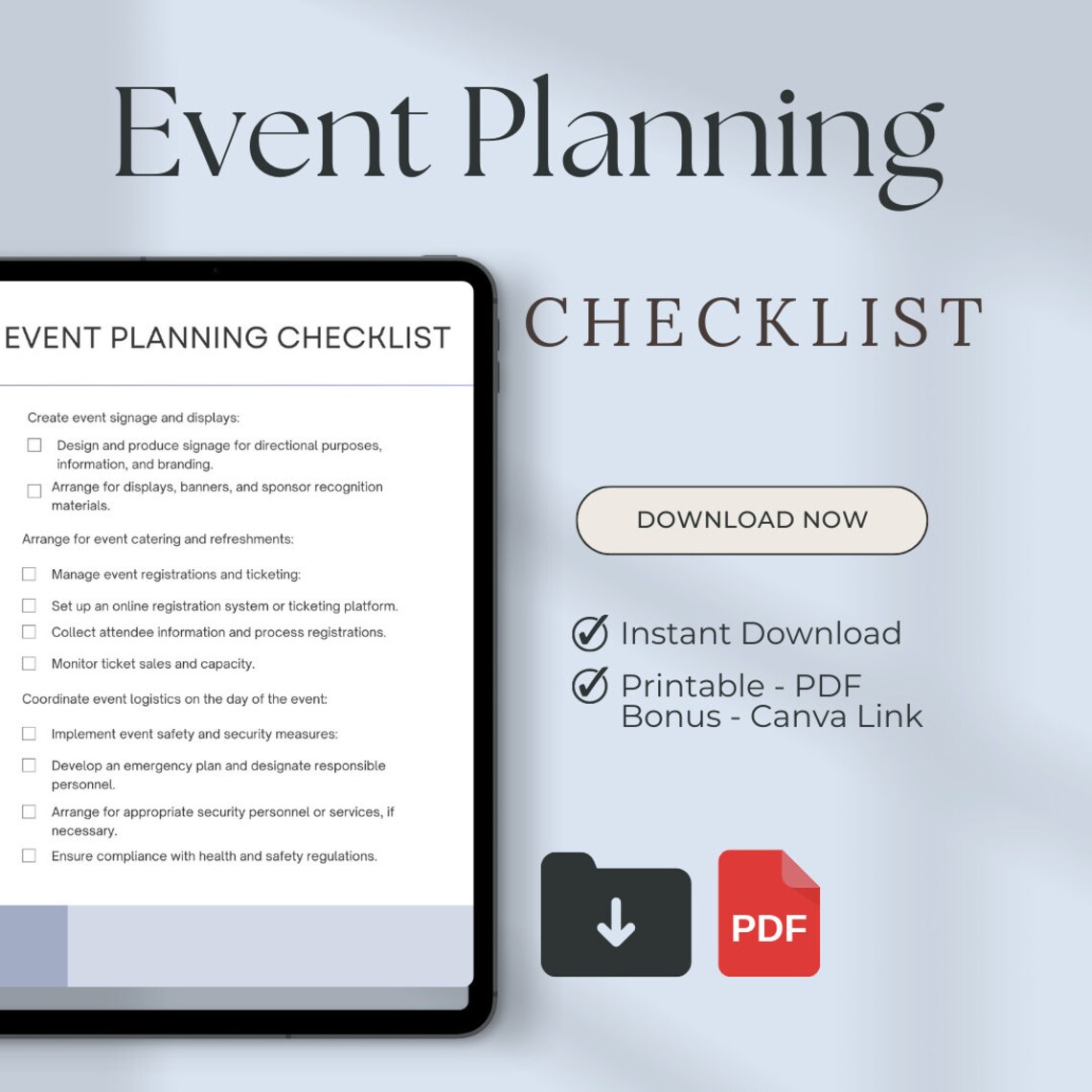 Event Planning Checklist Corporate and Non-profit Events Organizer and ...