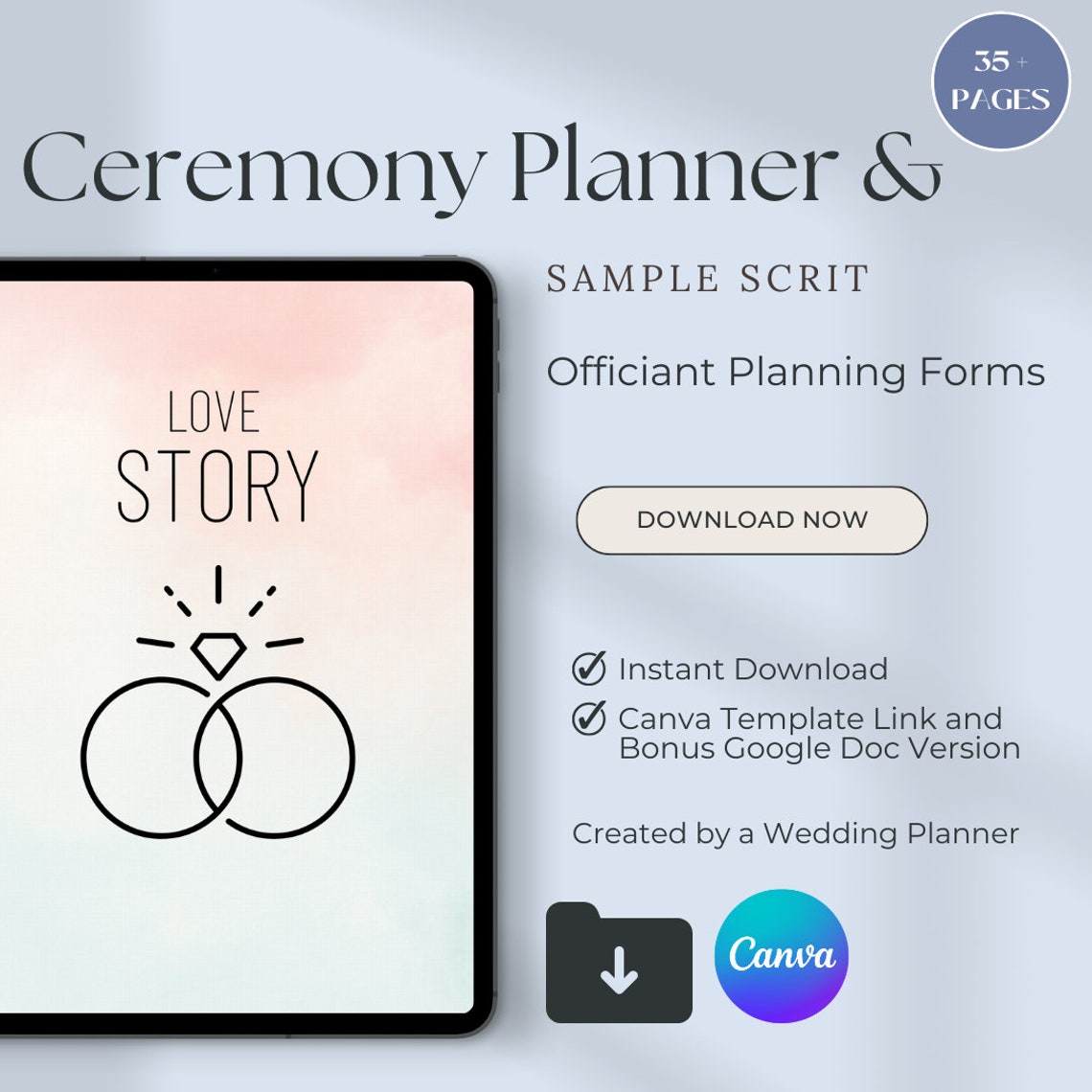 Wedding Officiant Binder Templates, Ceremony Order, Unity Ceremony ...