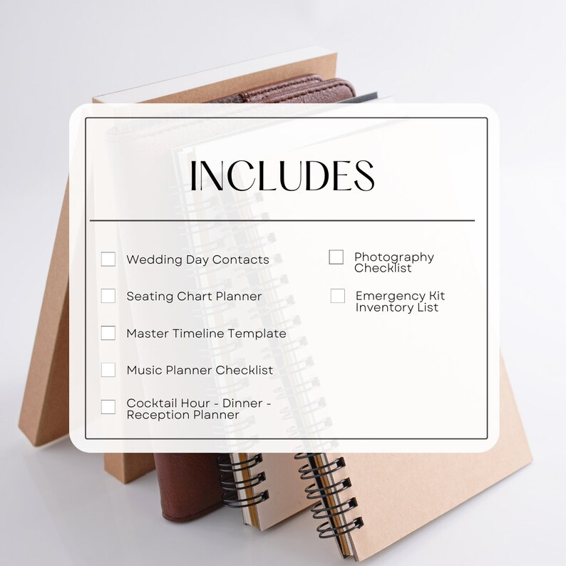 Detailed Wedding Reception Checklist, Day of Planner, Printable Canva ...