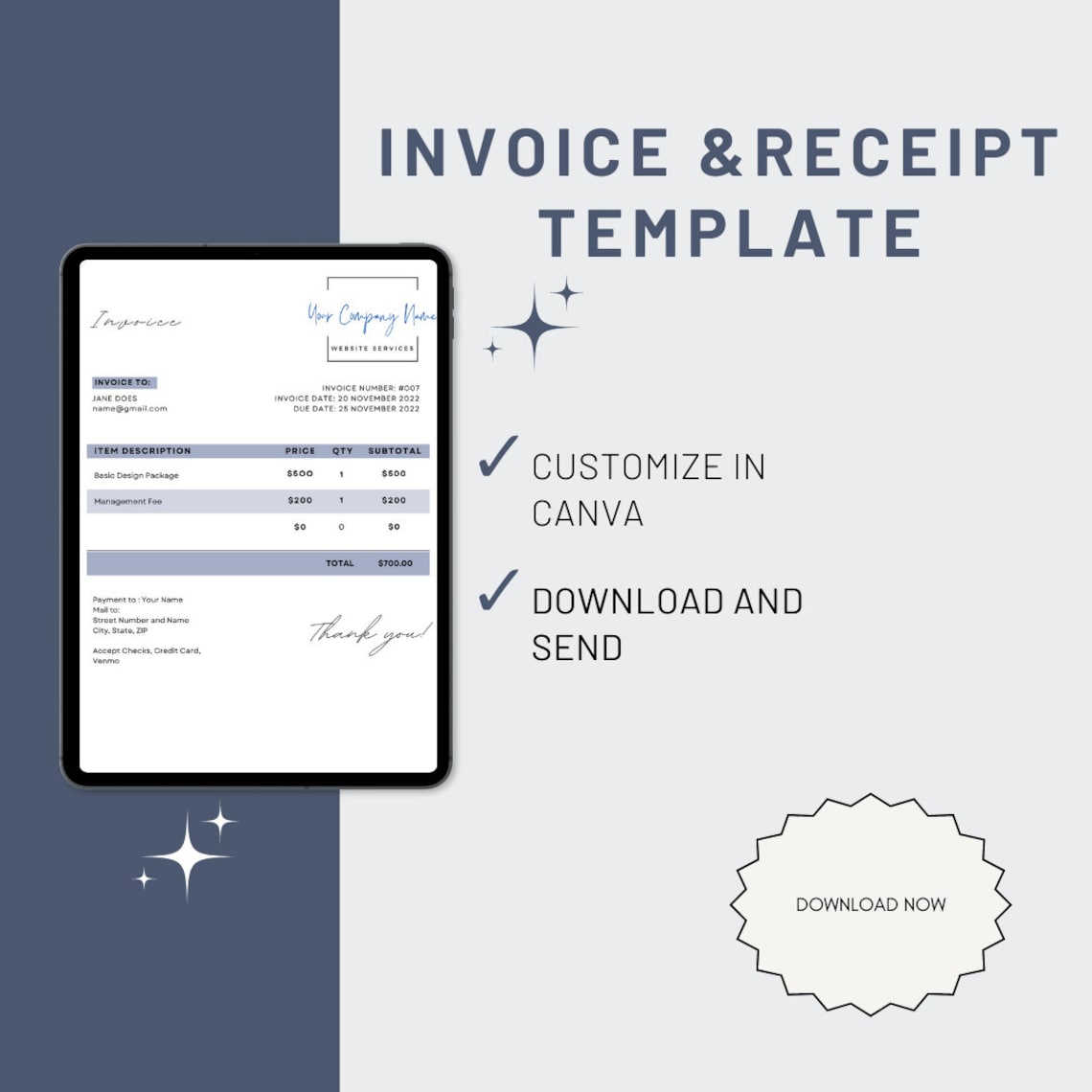 Balloon Decor Contract, Invoice Canva Template for Balloon Arch ...