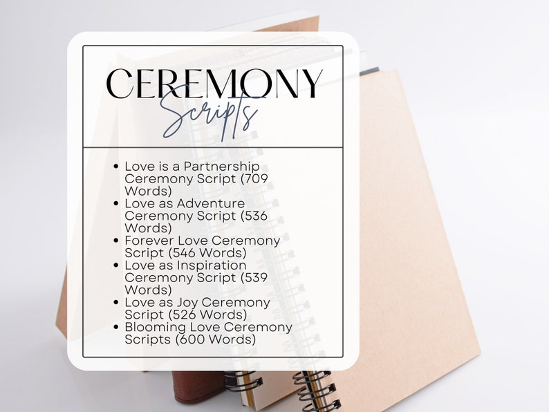 Bundle of Professional Ceremony Scripts Customize Your Wedding Vows for ...