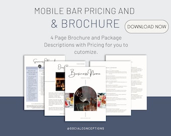 Bar Brochure Template - Etsy