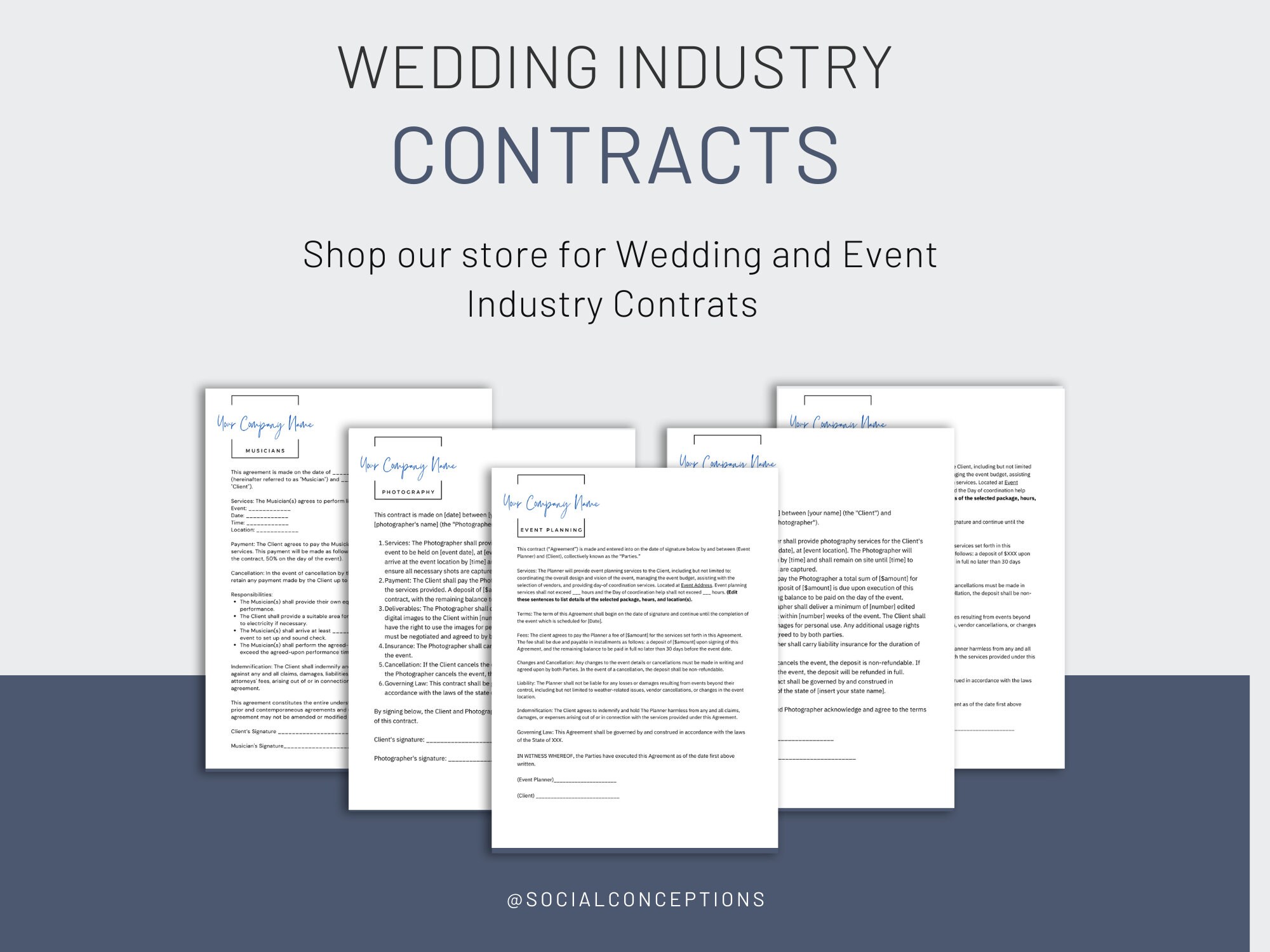 Wedding and Event Venue Contract Customizable Contract Template and ...