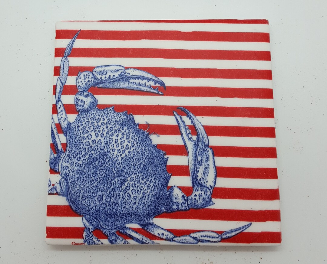 Crab Coasters Maryland Blue Crab Coasters Tile Coasters Blue Crab ...