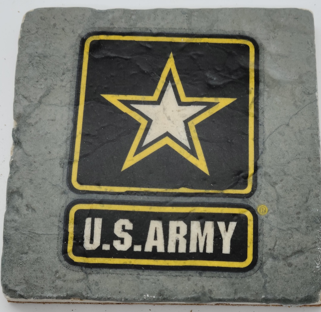 Army Coasters US Army Military Coasters Christmas Gift Travertine Stone ...