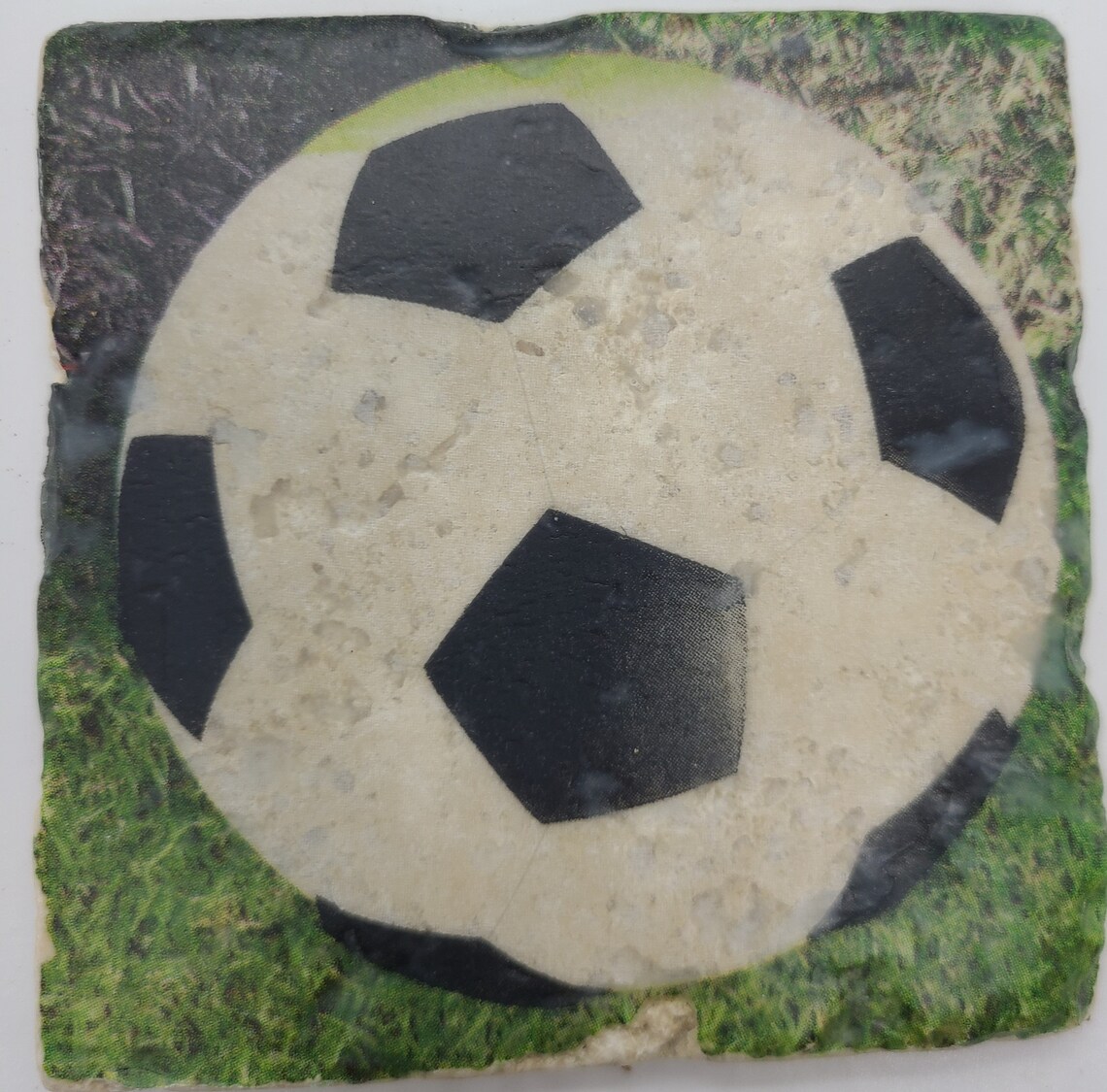 Soccer Stone Coasters Soccer Ball Coasters Stone Coasters Travertine ...