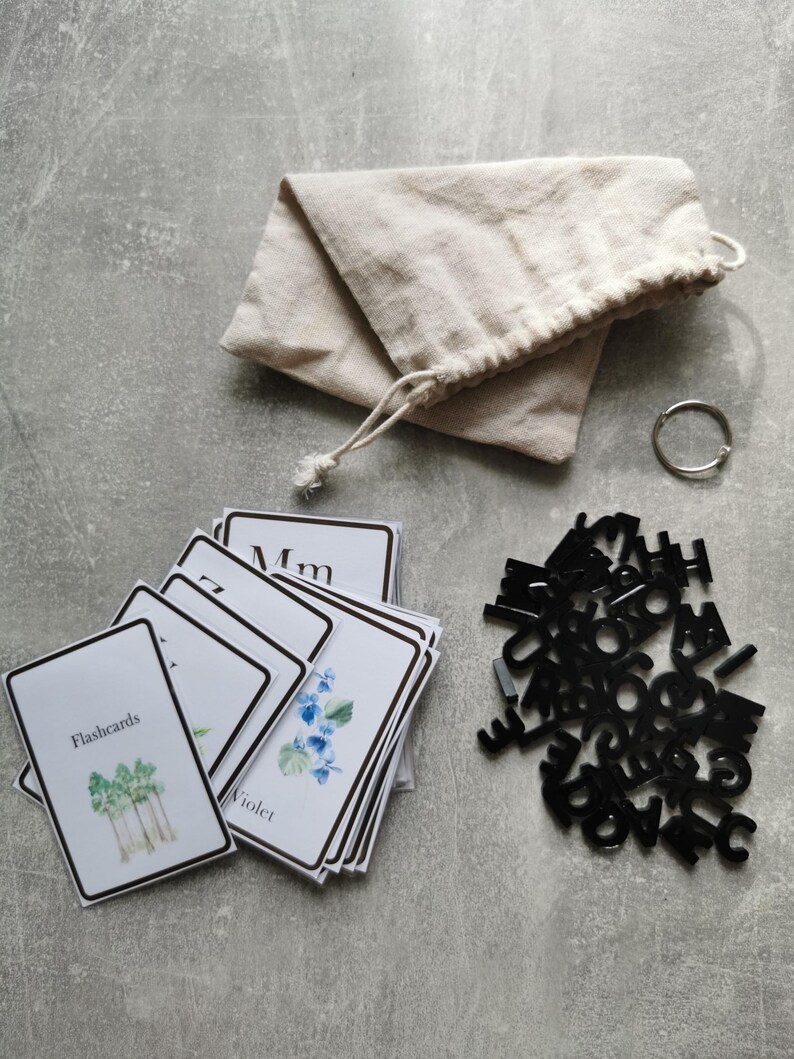 Educational Alphabet Flashcards – Forest-themed With Real Letters for ...