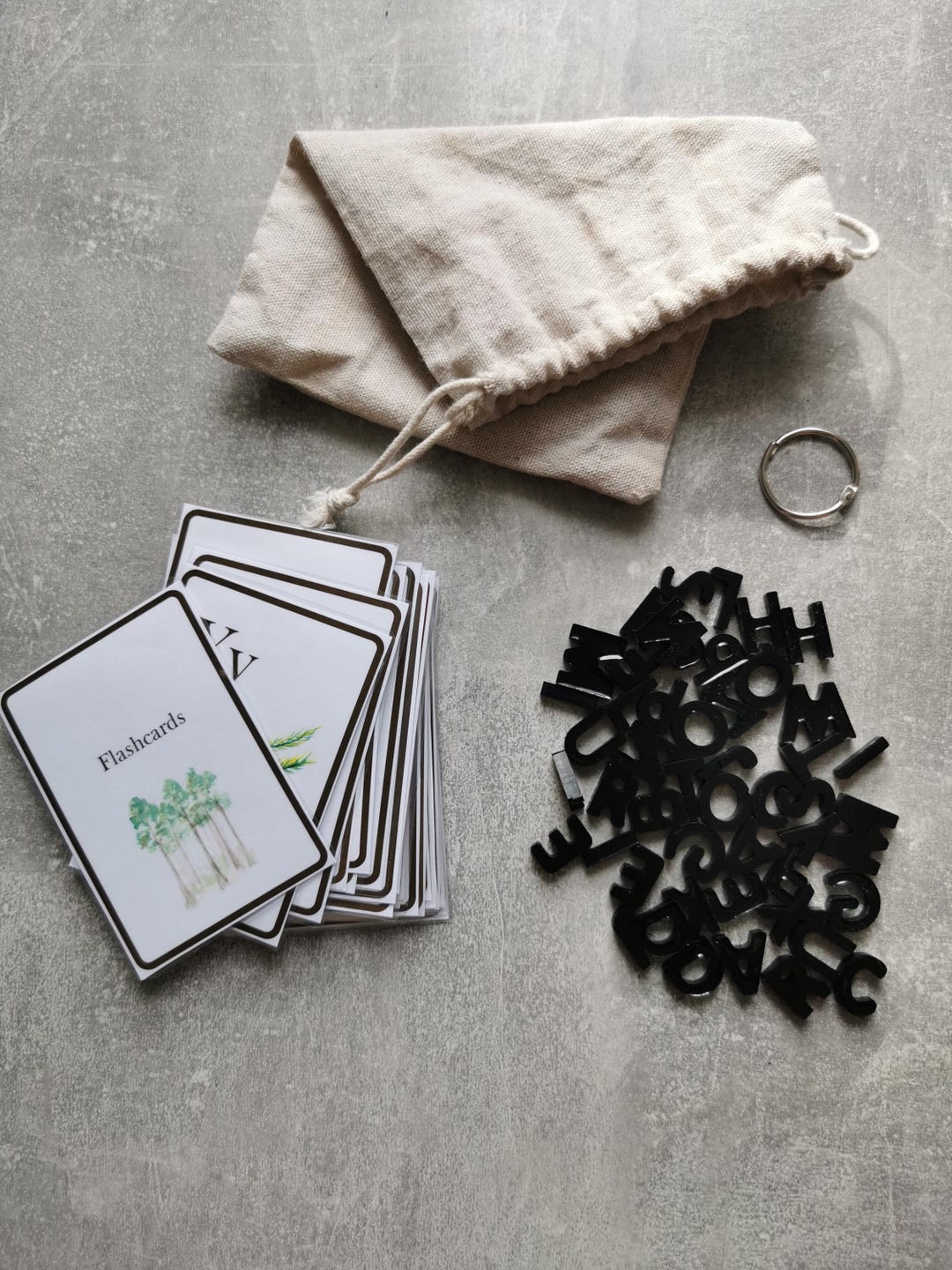 Educational Alphabet Flashcards – Forest-themed With Real Letters for ...