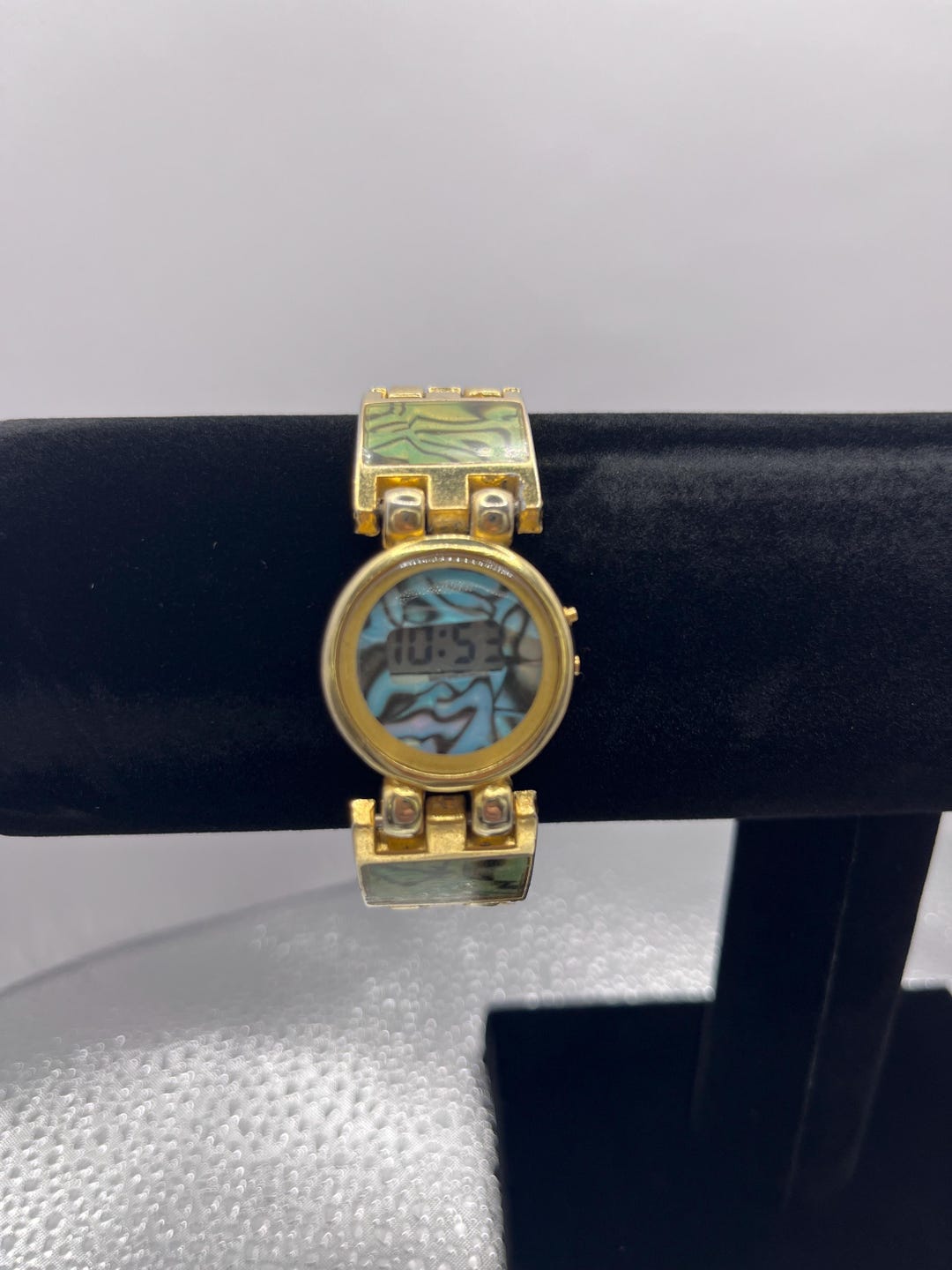 Vintage Le Baron Bangle Abalone Shell Watch Bracelet - Etsy
