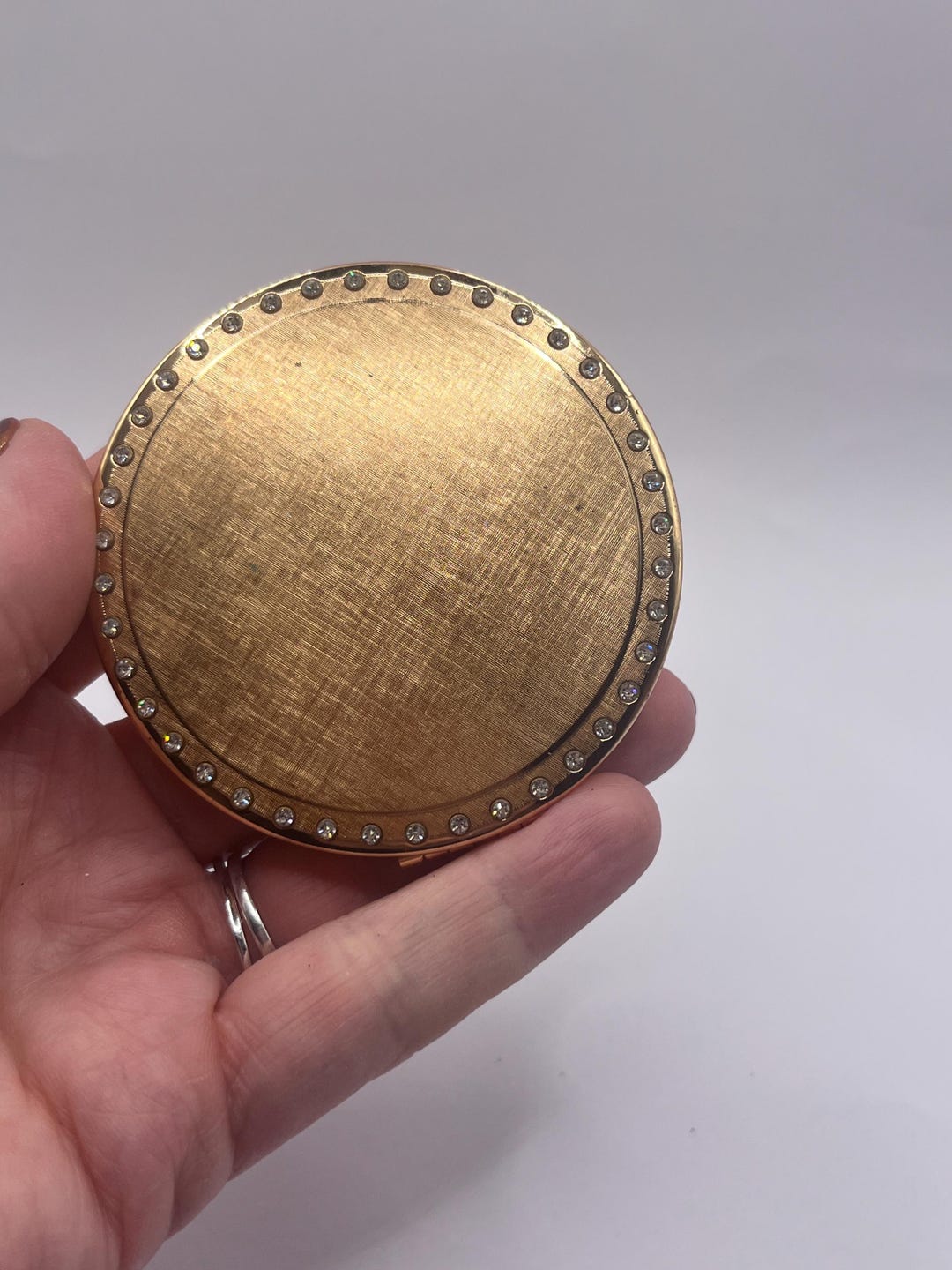 Vintage Stratton Slim Convertible Diamond Cut Gilt Powder Compact - Etsy UK