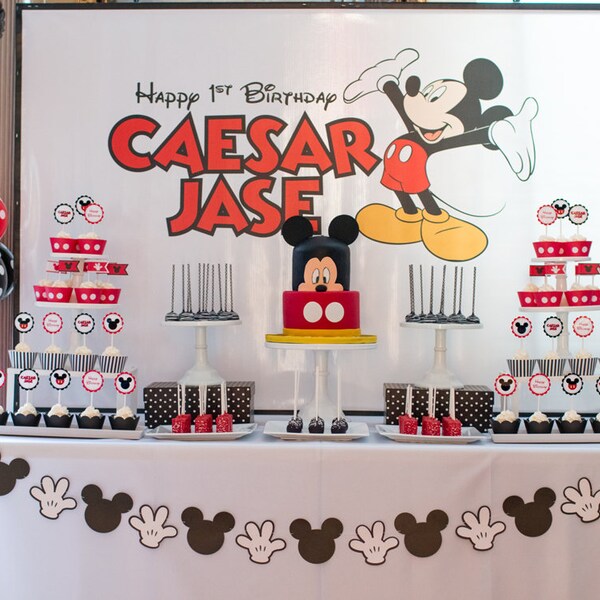 Mickey Mouse Theme Backdrop - Etsy