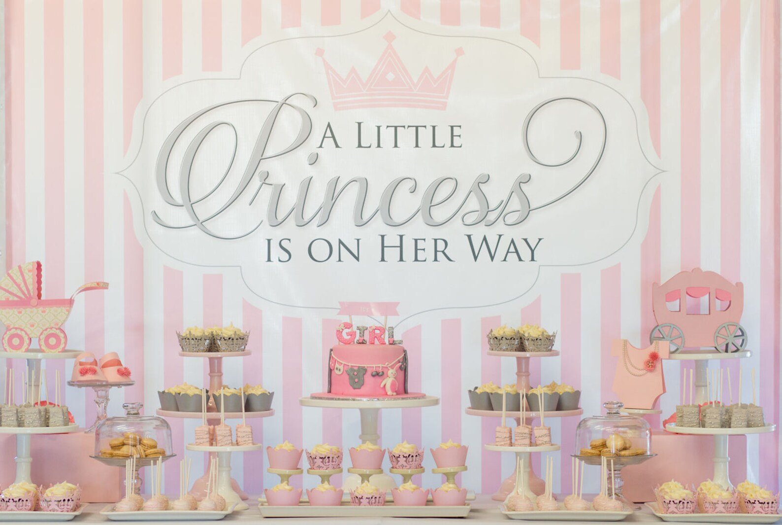 Princess Themed Baby Shower Backdrop .JPEG File via Email - Etsy