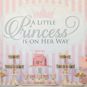 Princess Themed Baby Shower Backdrop - .JPEG File via Email Delivery ...