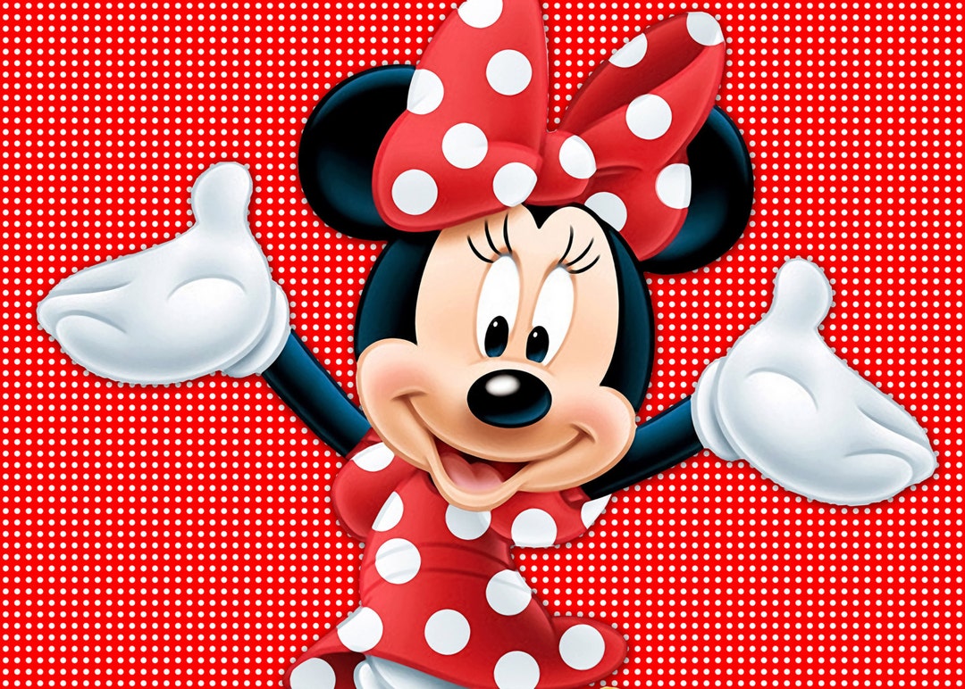 Minnie Mouse Themed Backdrop JPEG File Only You Print - Etsy