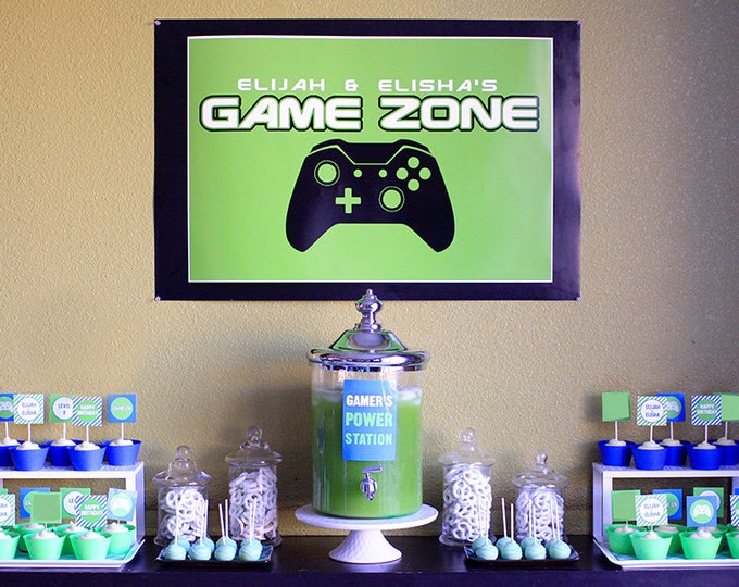 Video Game Party Backdrop for Dessert Table or Candy Buffet - Etsy