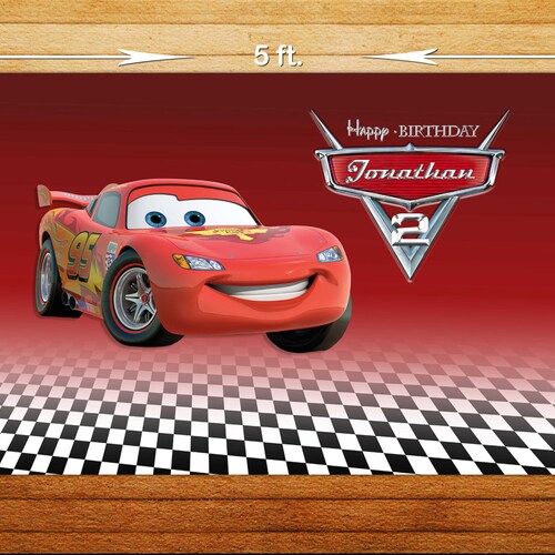 Cars Birthday Party Backdrop Printable Digital File Only - Etsy