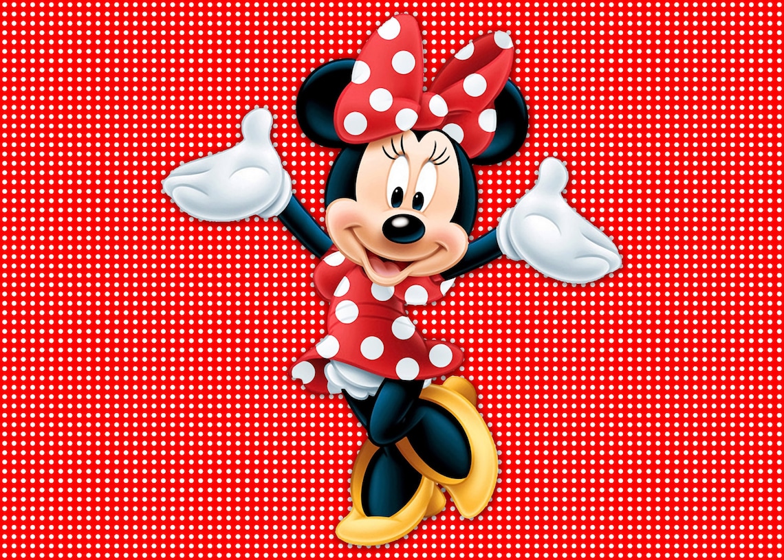 Minnie Mouse Themed Backdrop JPEG File Only You Print - Etsy