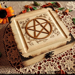 Pentacle WITCH BOX for Your Magical Instruments Totally Handmade and ...