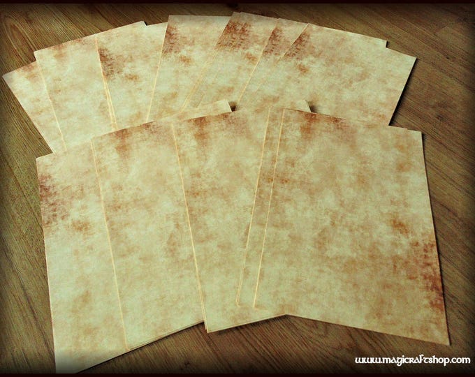 Parchment Pages HD Printed A4 Size in Two Different Kind of - Etsy