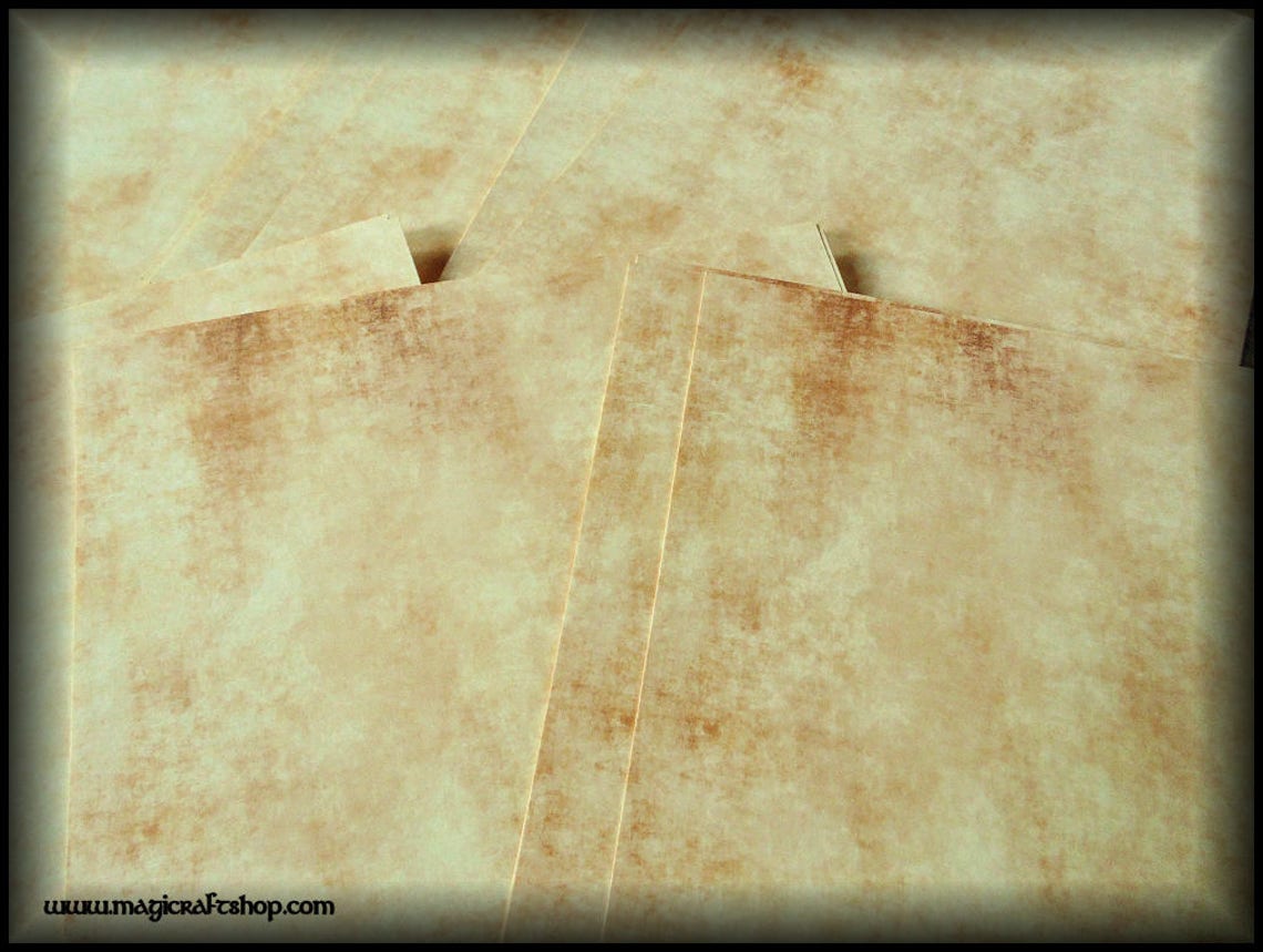 Parchment pages HD printed A4 size in two different kind of | Etsy