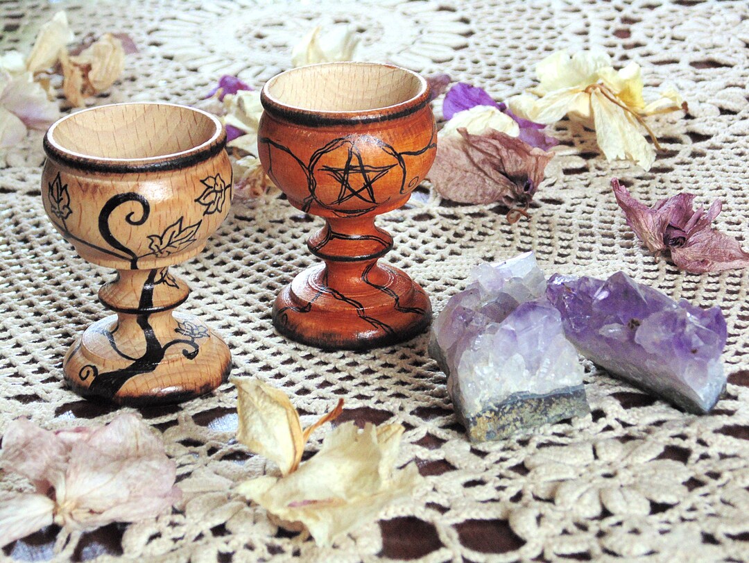 Wicca Pentacle Chalice Cup in 2 Different Patterns - 6 Cm Height ...