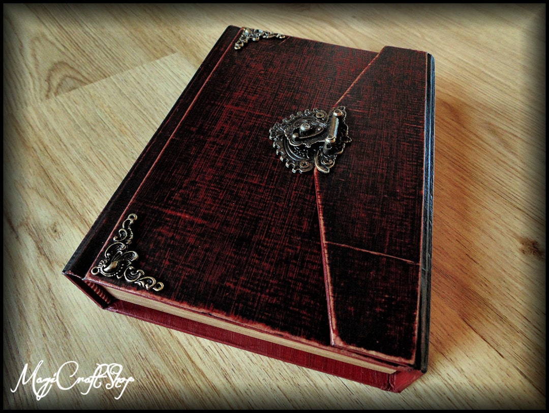 Book of Shadows With Lock ANCIENT RED Different Colors and Customizable ...