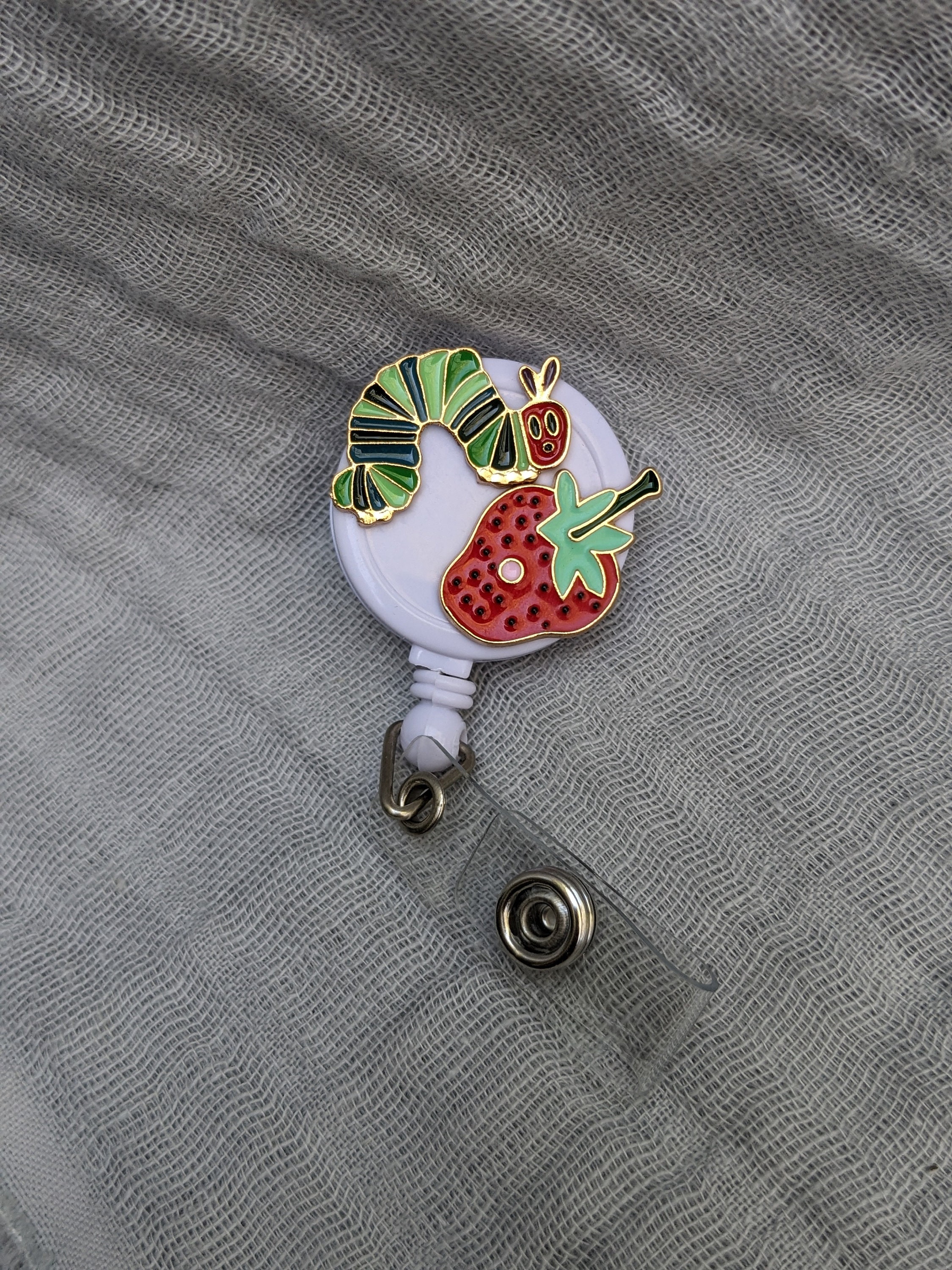 The Very Hungry Caterpillar Badge Reel Eric Carle Badge Reel Belt Clip ...