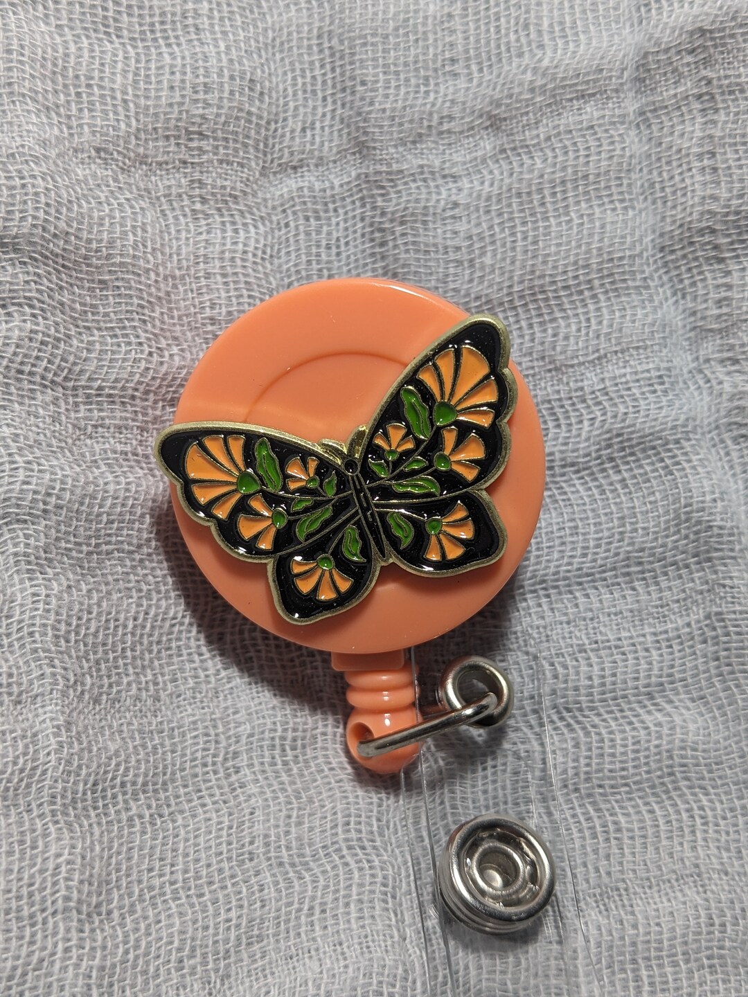 Butterfly Badge Reel Pretty Badge Reel Alligator Clip - Etsy