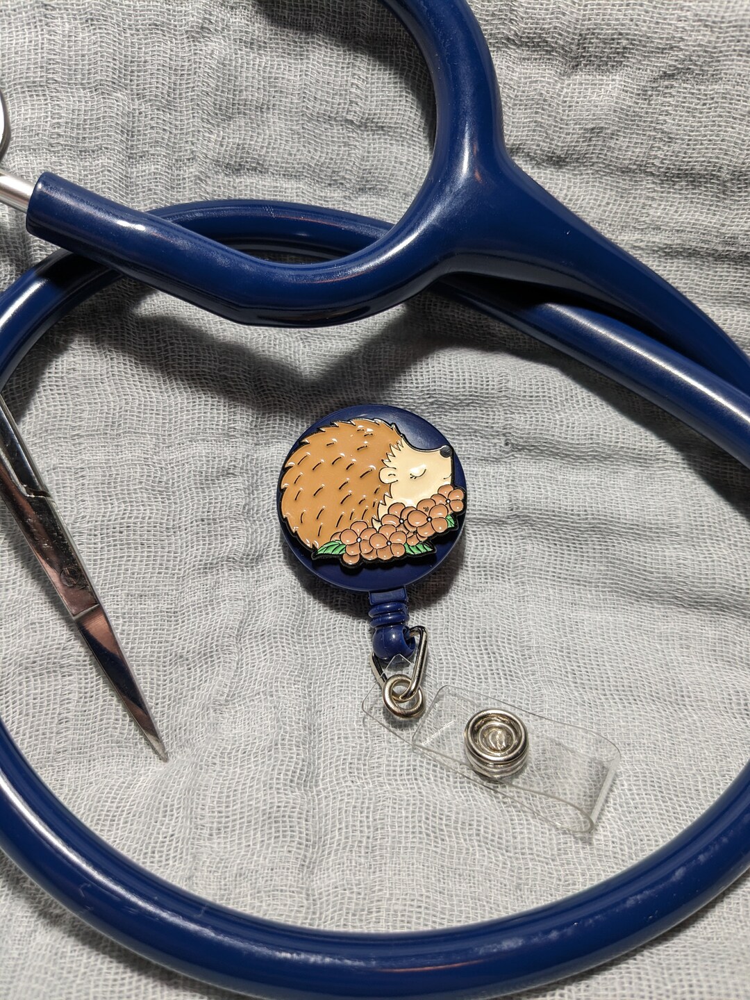 Hedgehog Badge Reel Belt Clip - Etsy UK