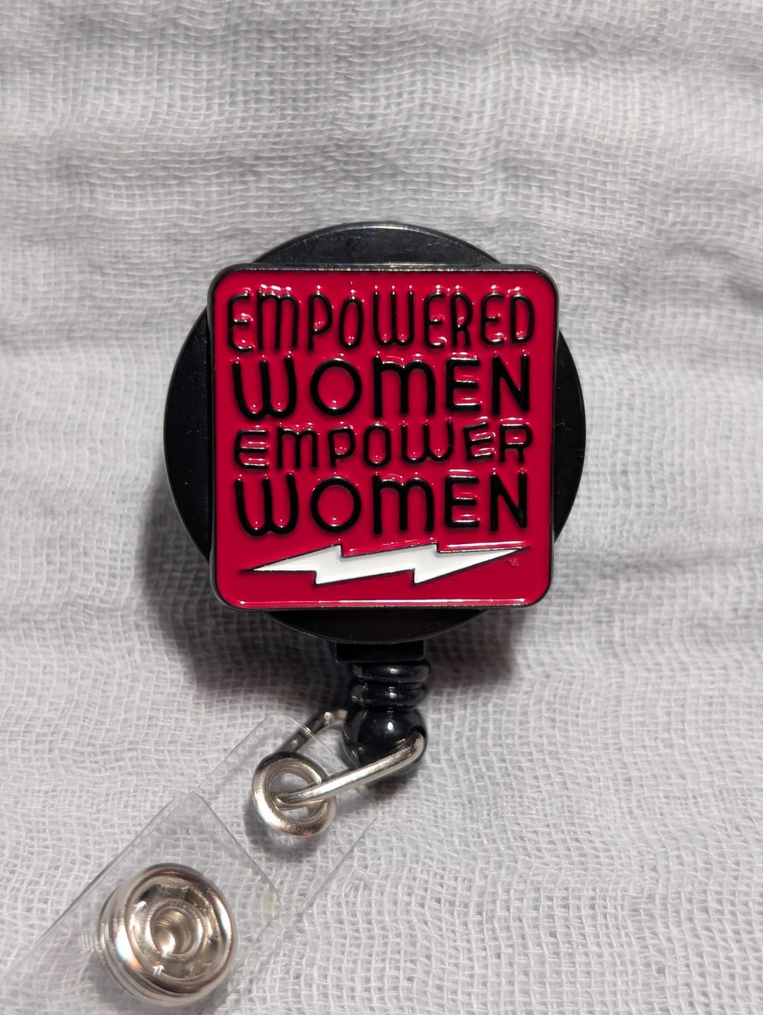 Empowered Women Badge Reel Alligator Clip - Etsy