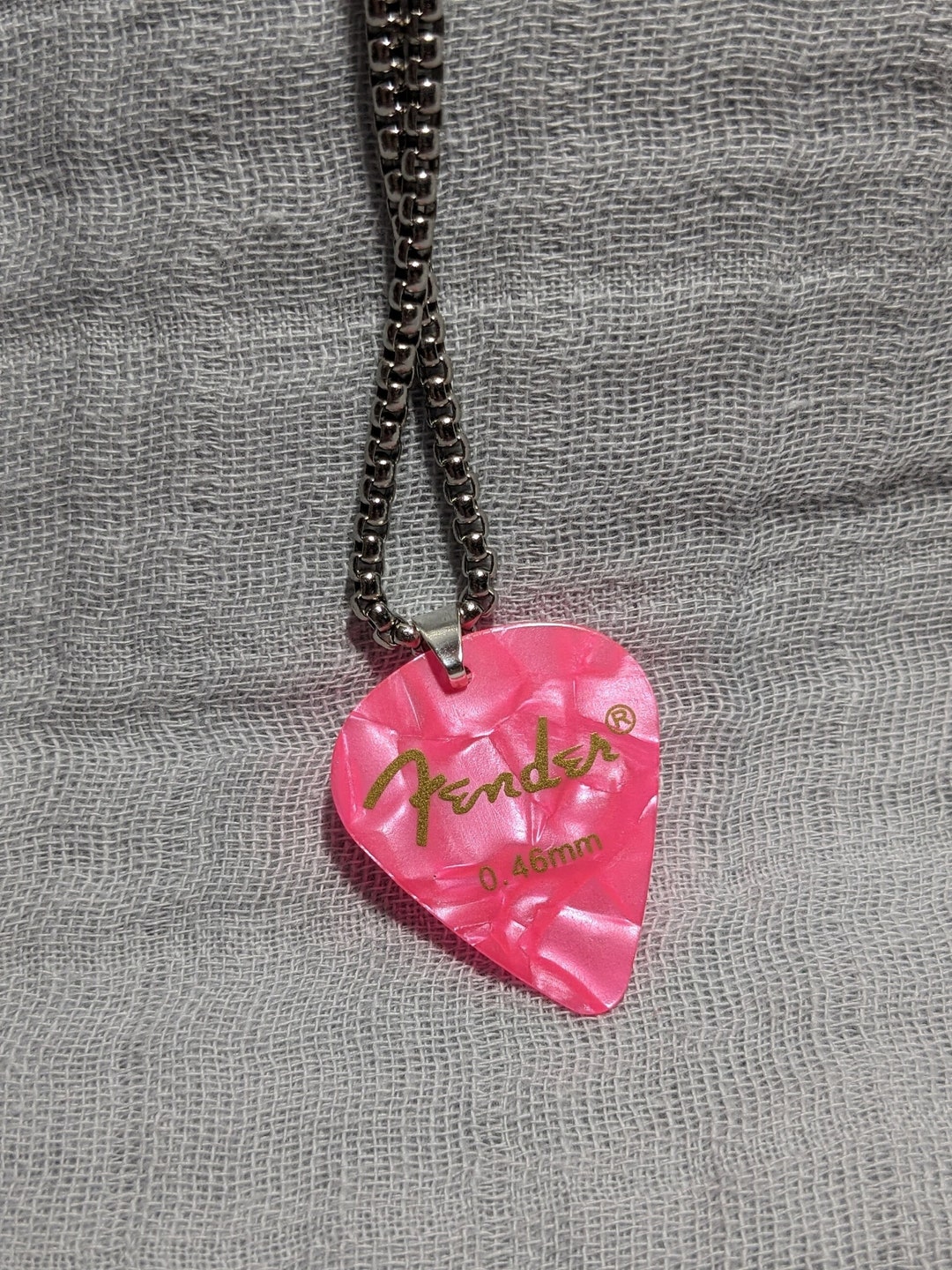 Guitar Pick Necklace - Hot Pink - Etsy